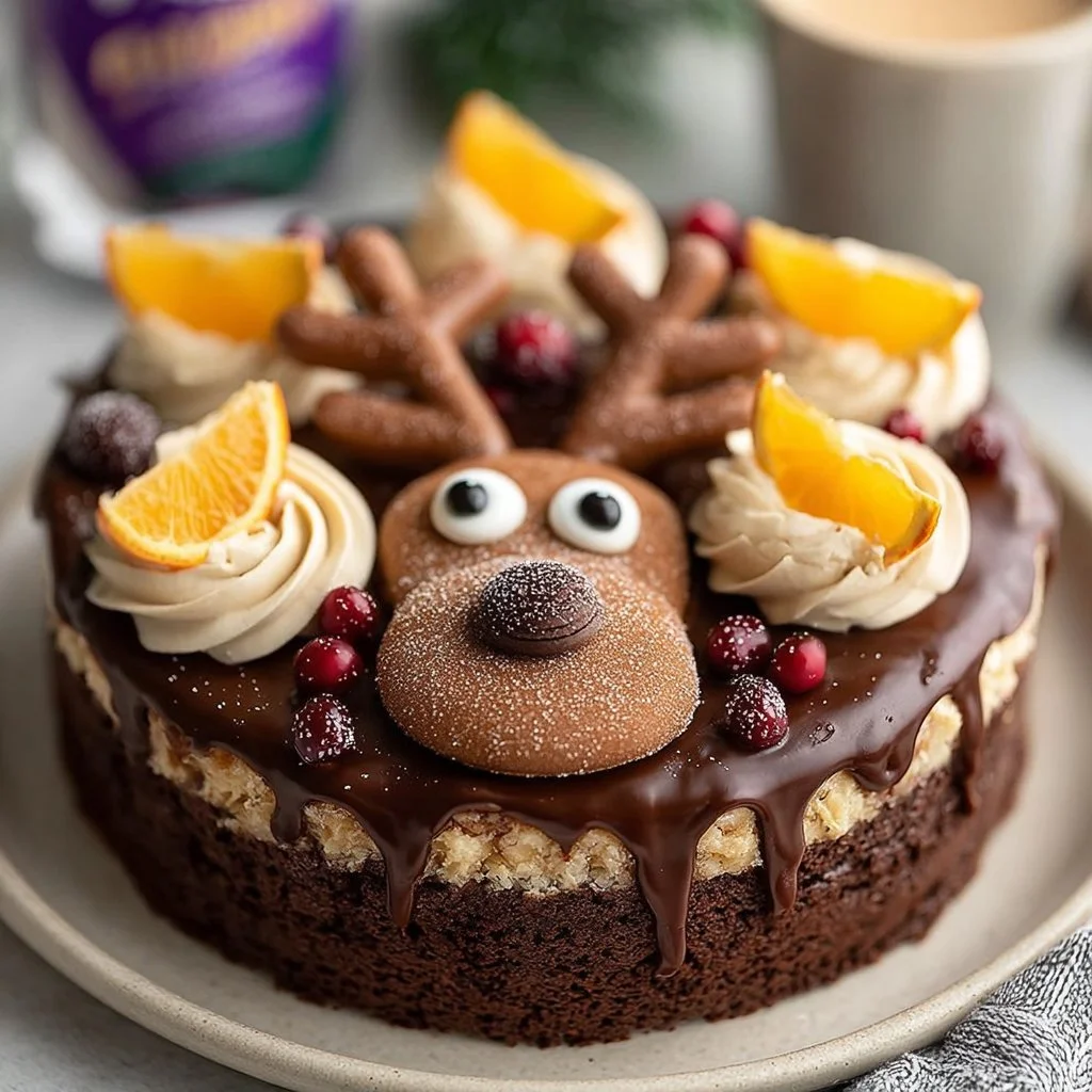 Chocolate Orange Reindeer Cake
